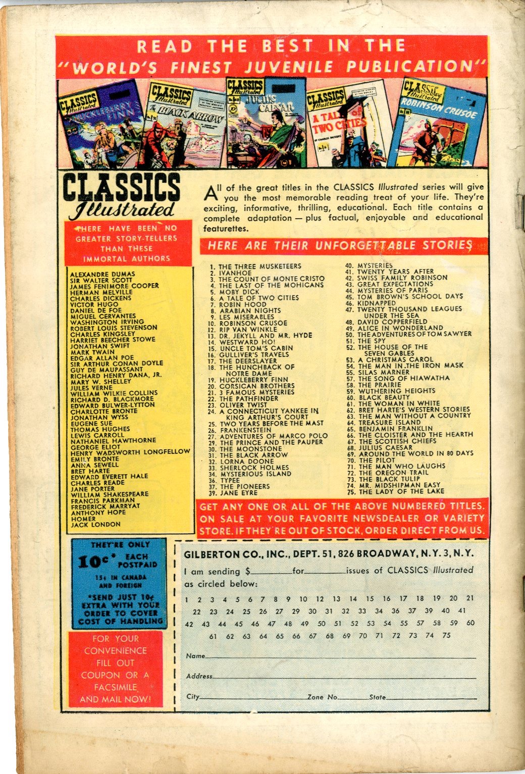 Classics Illustrated / Issue #40 | Comics Details | Four Color Comics