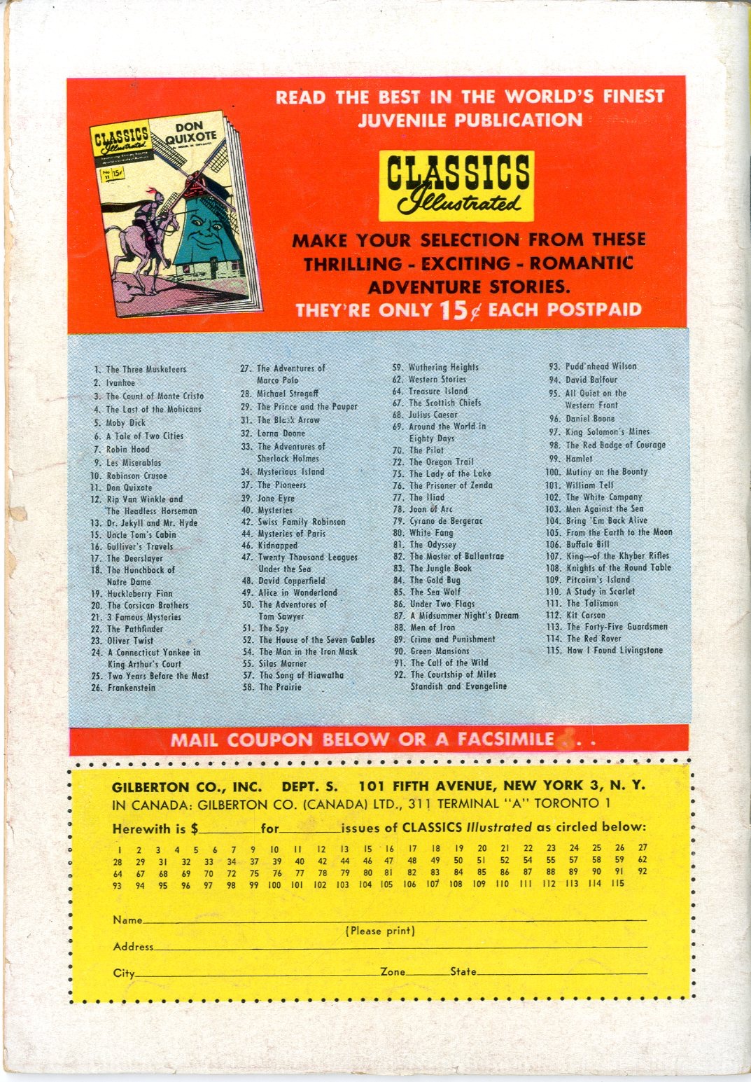 Classics Illustrated / Issue #114 | Comics Details | Four Color Comics