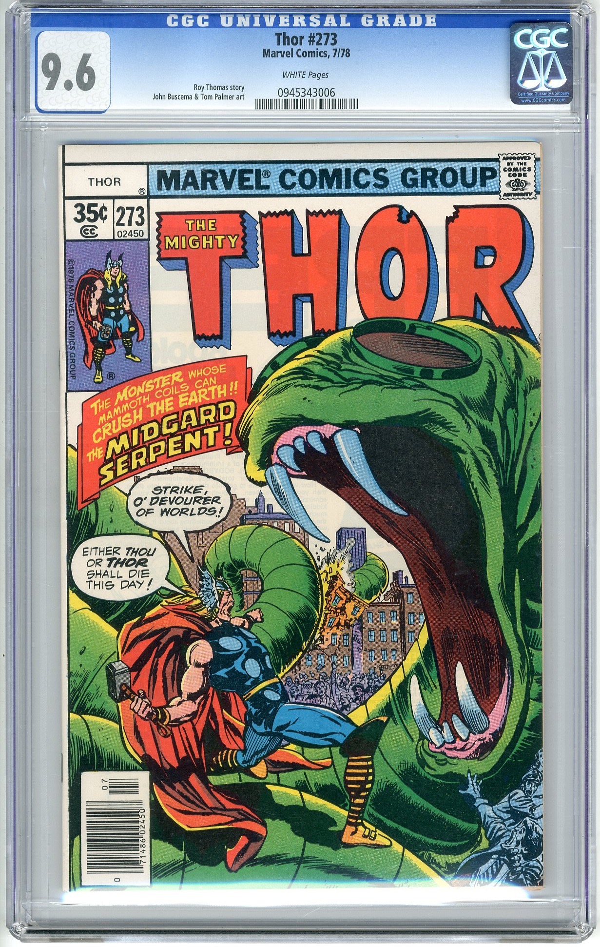 THOR / Issue #273 | Sold Details | Four Color Comics