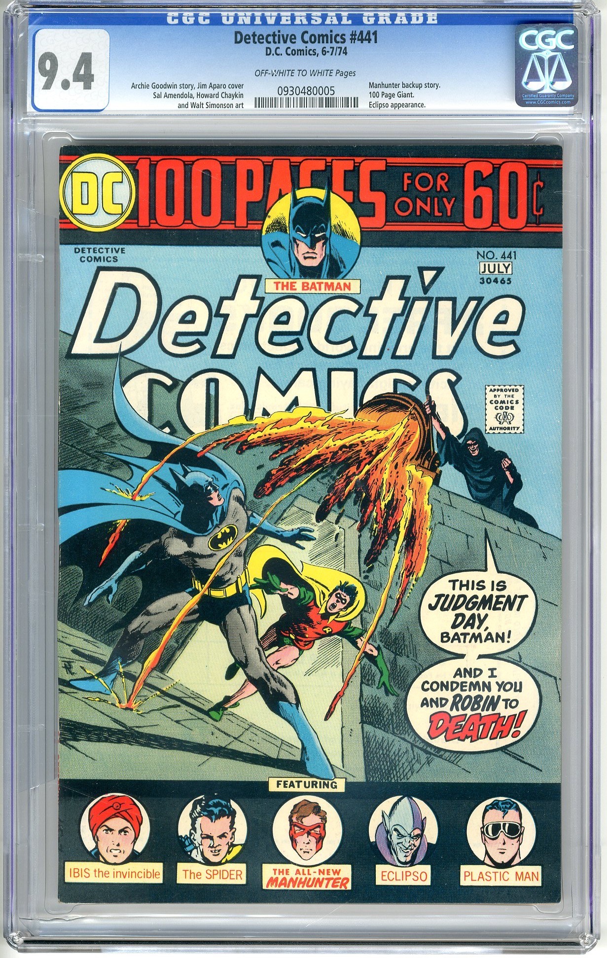 DETECTIVE COMICS / Issue #441 | Sold Details | Four Color Comics