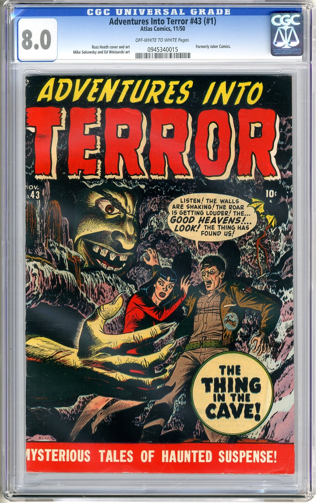 ADVENTURES INTO TERROR #1 / Issue #43 | Sold Details | Four Color Comics