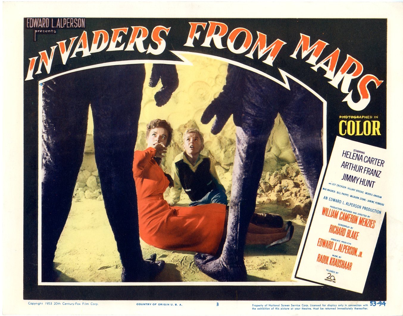 Invaders from Mars 1953 | Posters Details | Four Color Comics