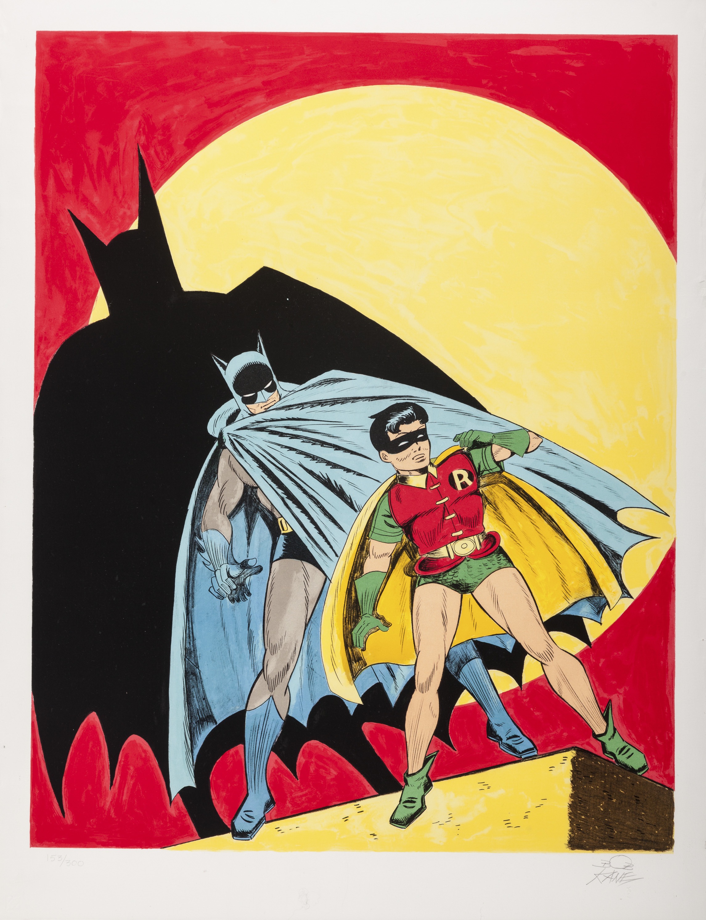 Batman Litho Batman & Robin | Sold Details | Four Color Comics
