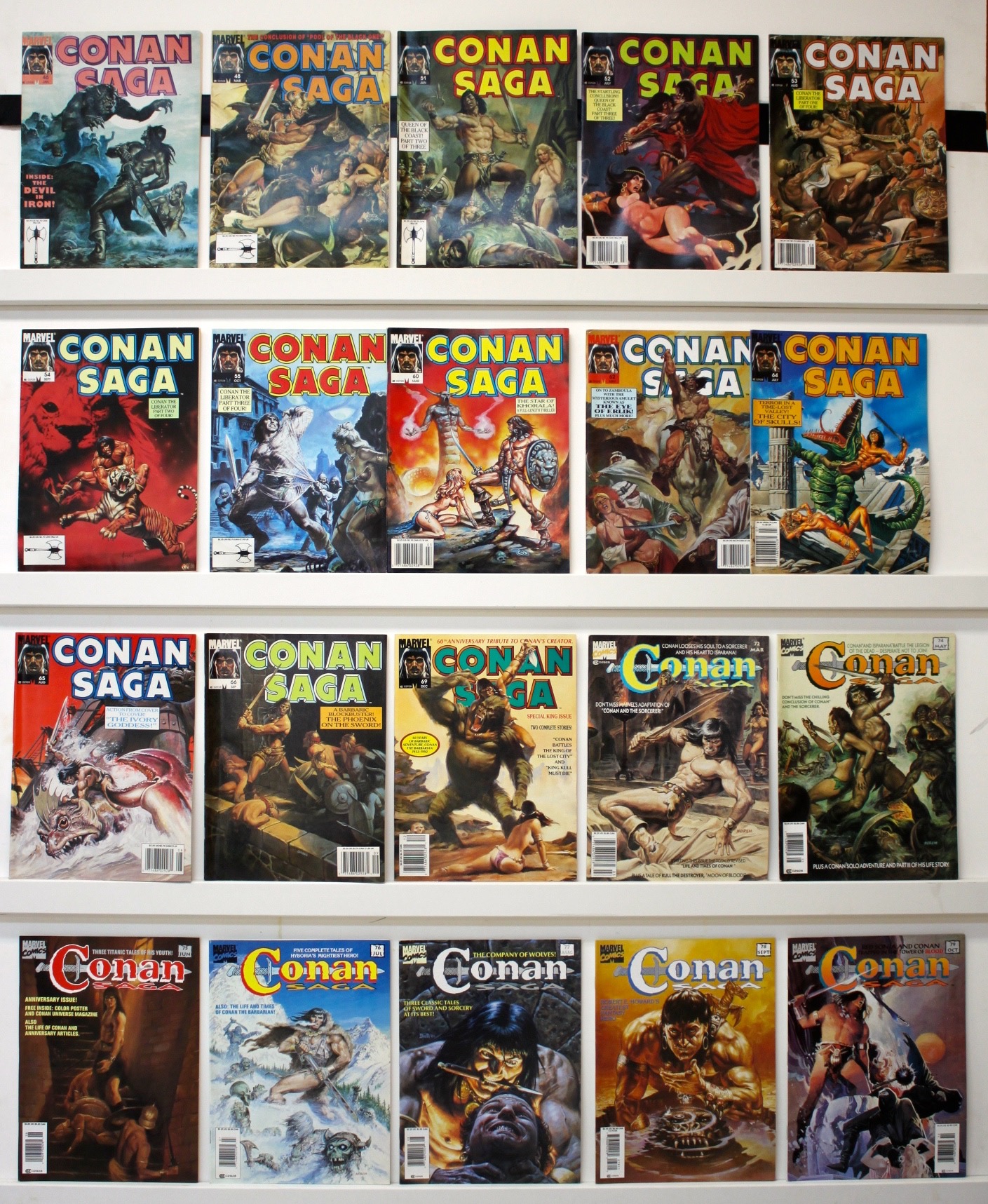 Conan Saga Magazines Lot of 40 books | Sold Details | Four Color Comics